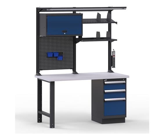 Workstation, Drawer Storage, Plastic Laminated Top (60"W X 30"D X 80"H)