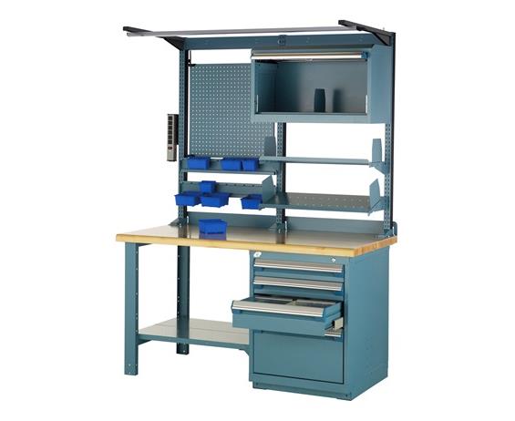 Workstation With Laminated Wood Top