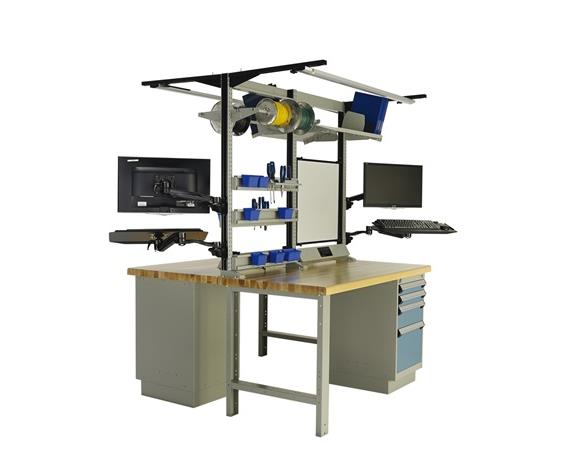 Workstation, Drawer Storage, Laminated Wood Top (60"W X 30"D X 80"H)