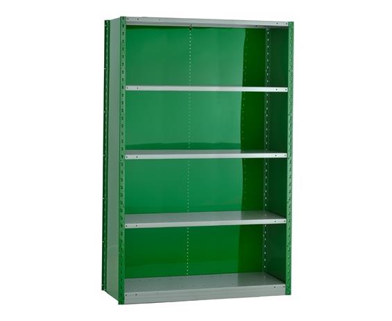 Closed Shelving, 5 Shelves, Perforated Posts (48"W X 24"D X 75"H)