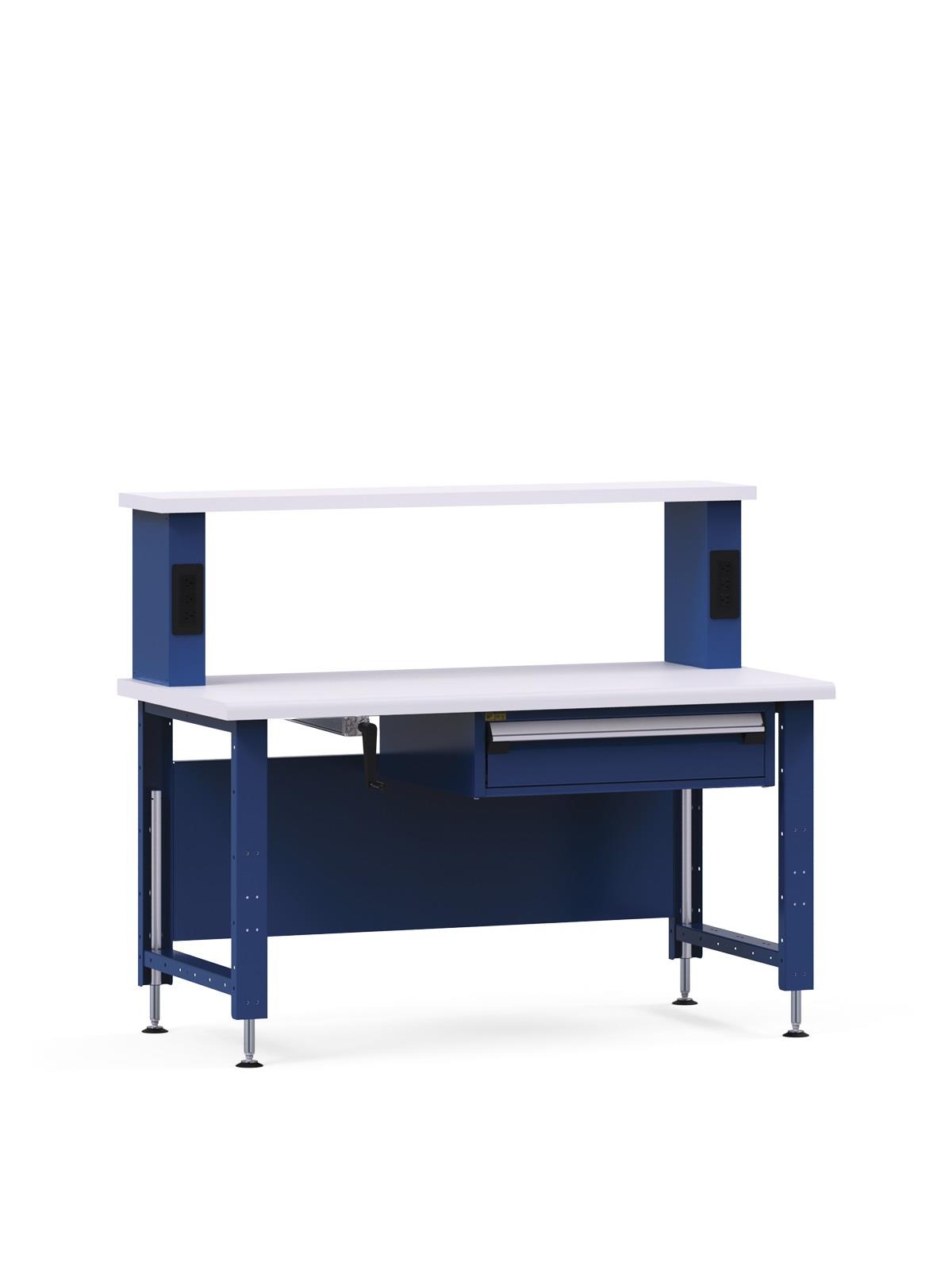 Manual Adjustable Workbench With Plastic Laminated Top (60"W X30"D)