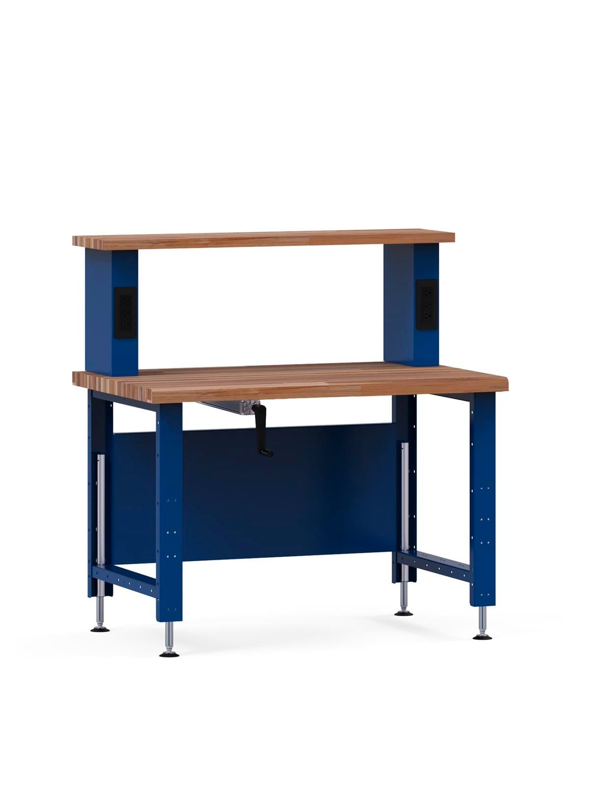 Manual Adjustable Workbench With Laminated Wood Top (48"W X30"D)