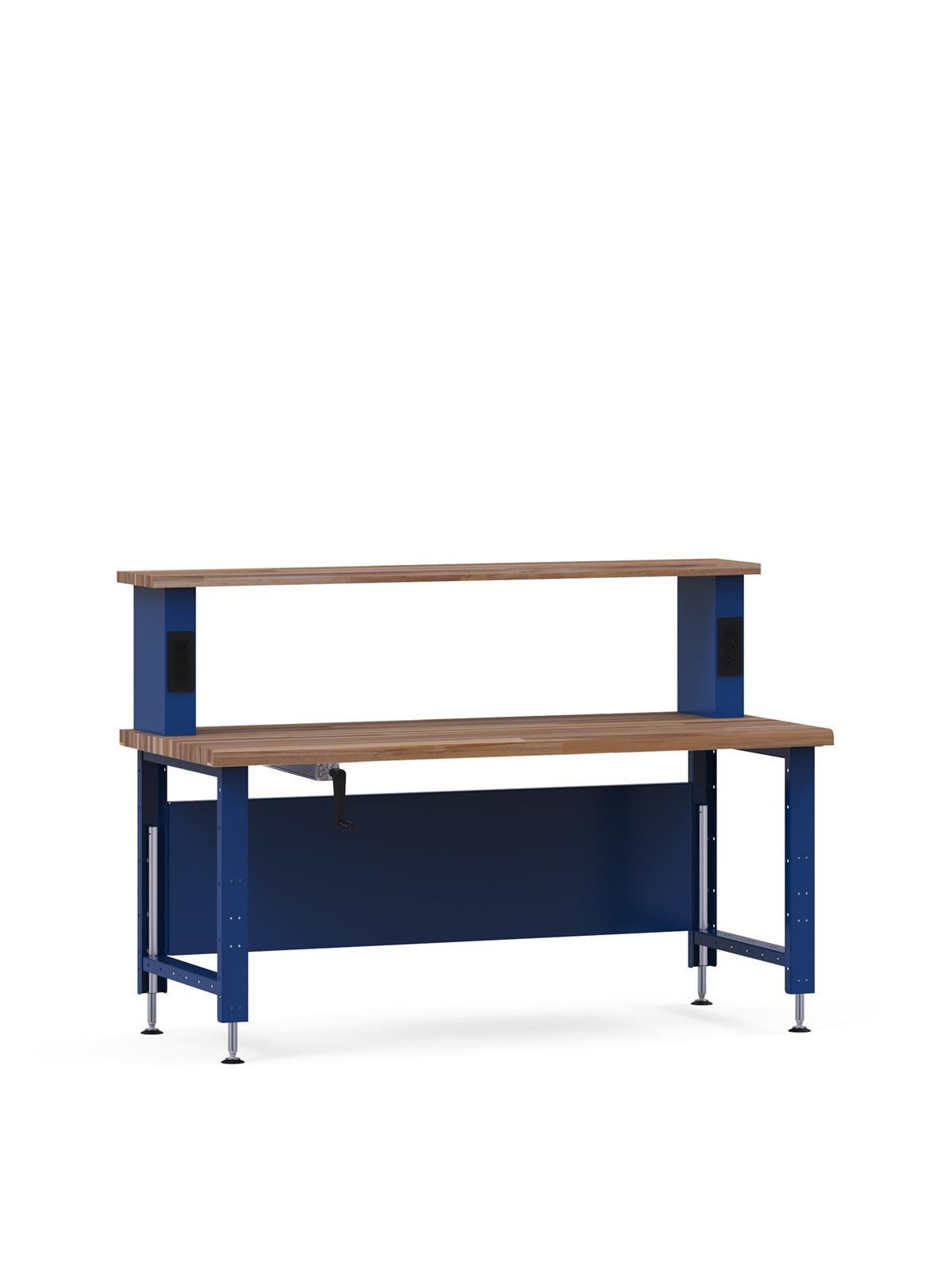 Manual Adjustable Workbench With Laminated Wood Top (72"W X36"D)