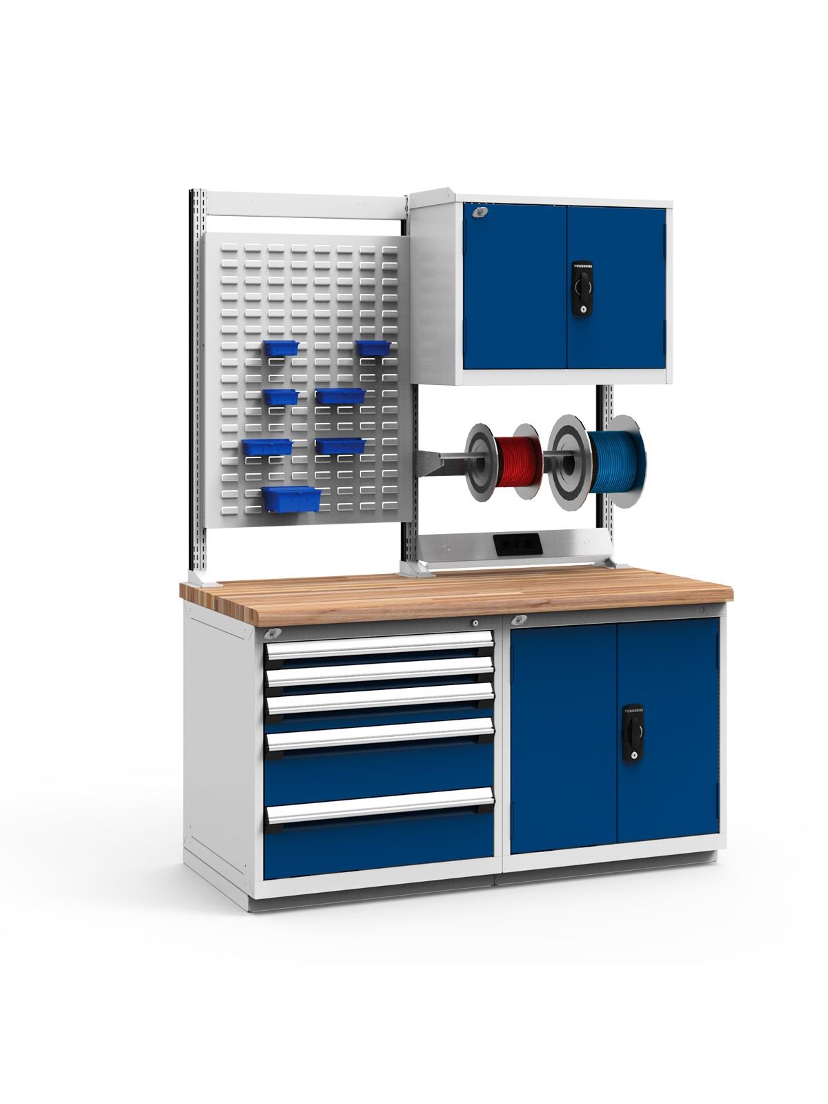 Workstation With Laminated Wood Top