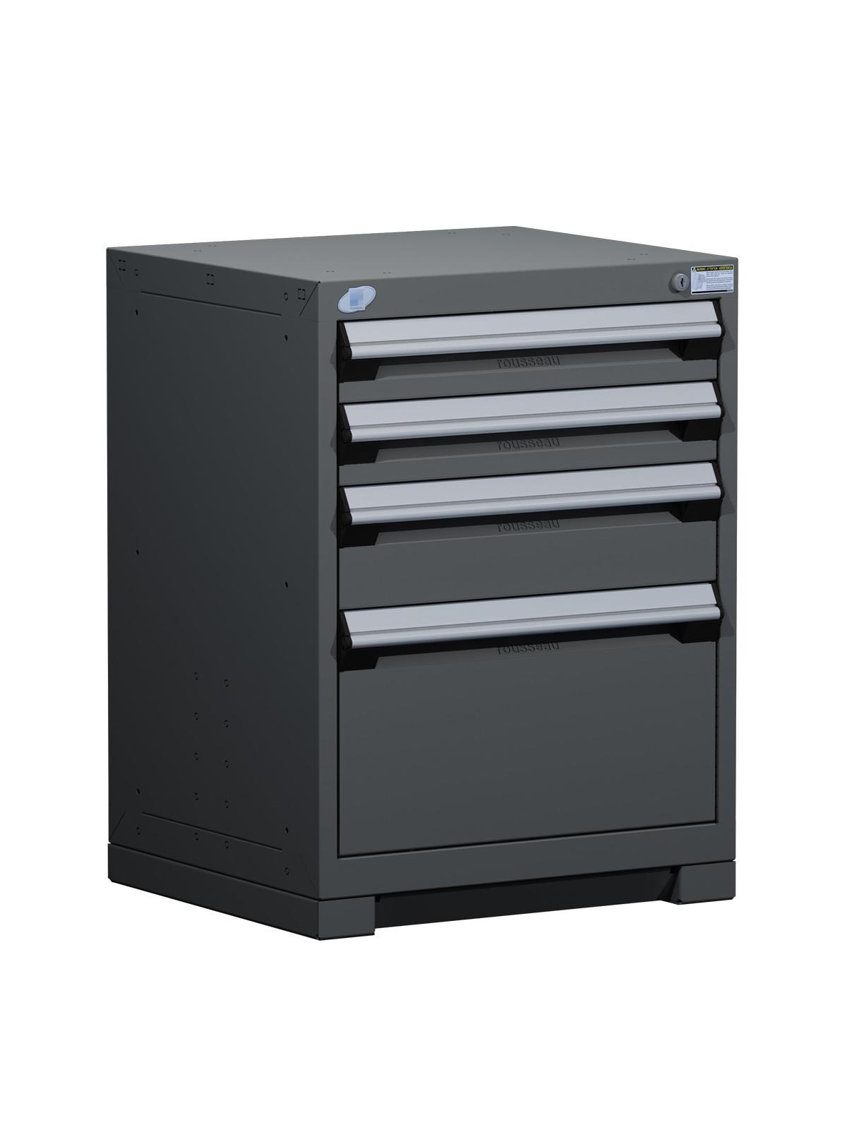 Heavy-Duty Stationary Cabinet , 4 Drawers (24"W X 27"D X 32"H)