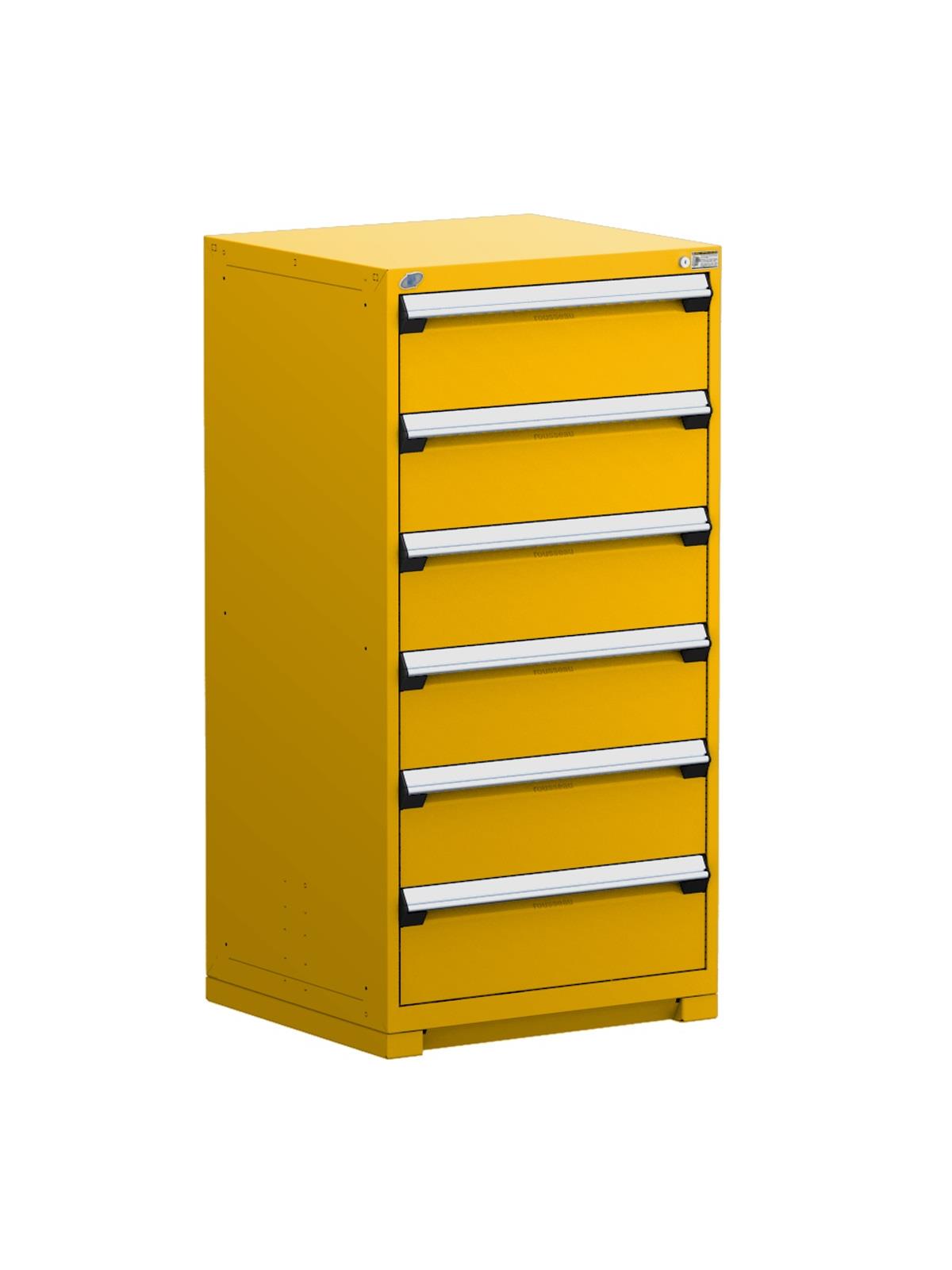 Heavy-Duty Stationary Cabinet (With Compartments), 6 Drawers (30"W X 21 ...