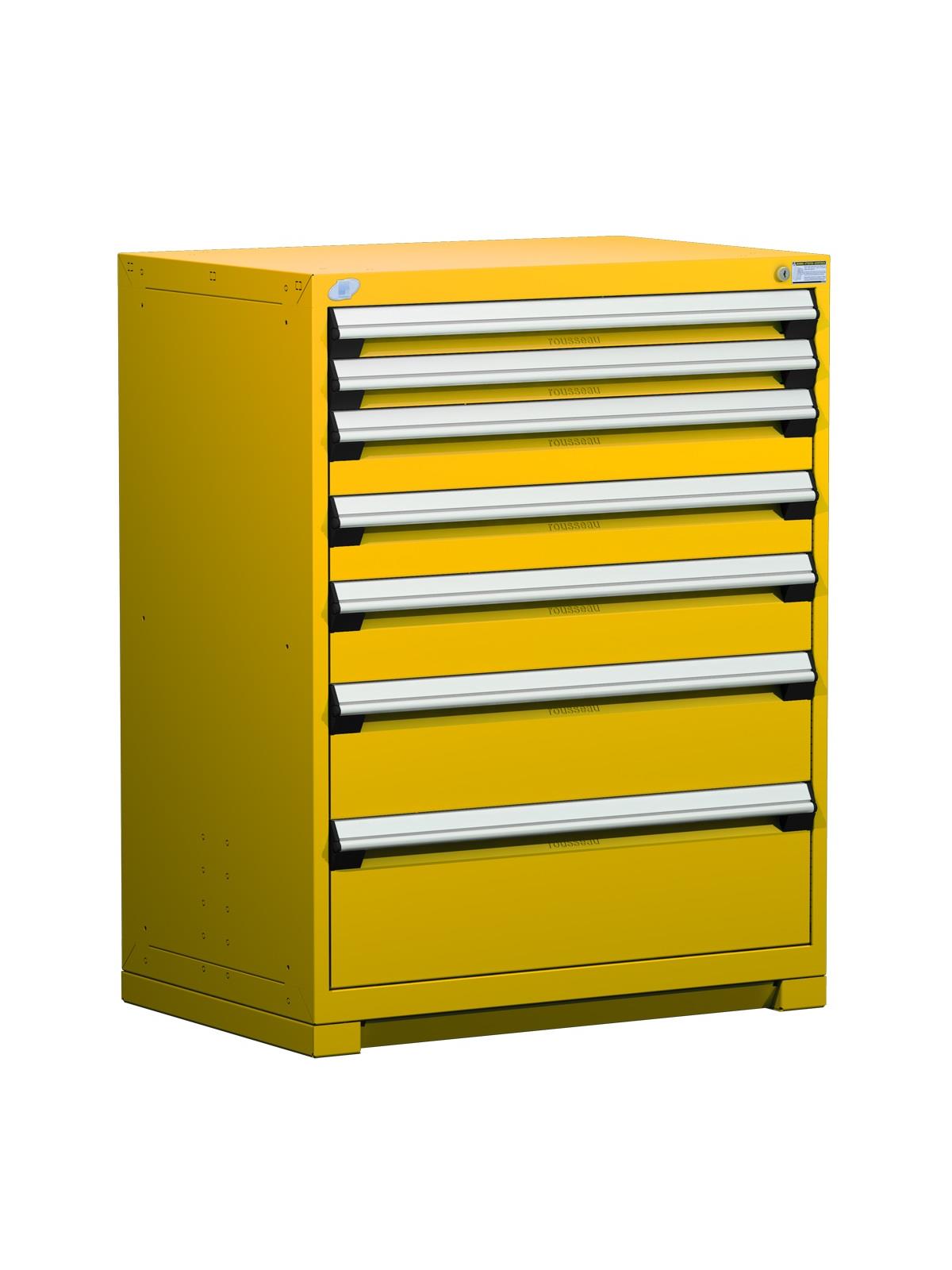 Heavy-Duty Stationary Cabinet , 7 Drawers (36"W X 24"D X 46"H)