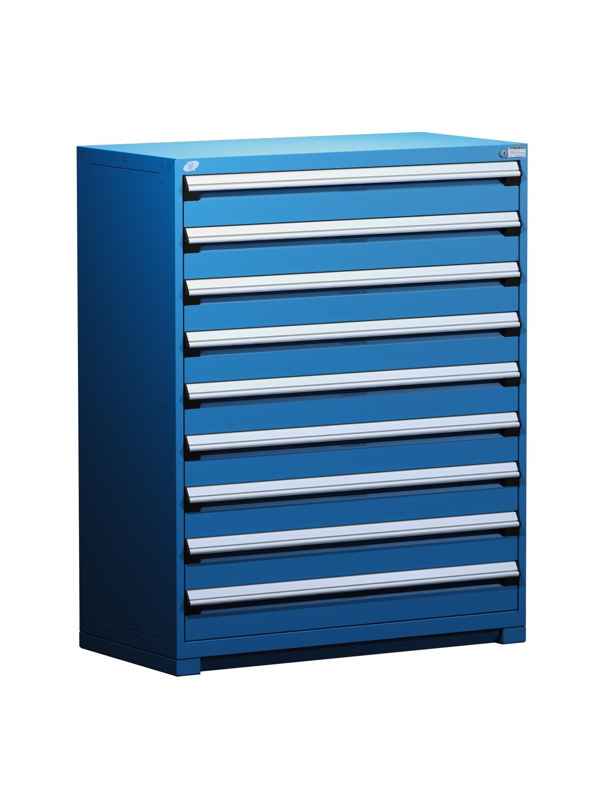 Heavy-Duty Stationary Cabinet , 9 Drawers (48"W X 24"D X 60"H)