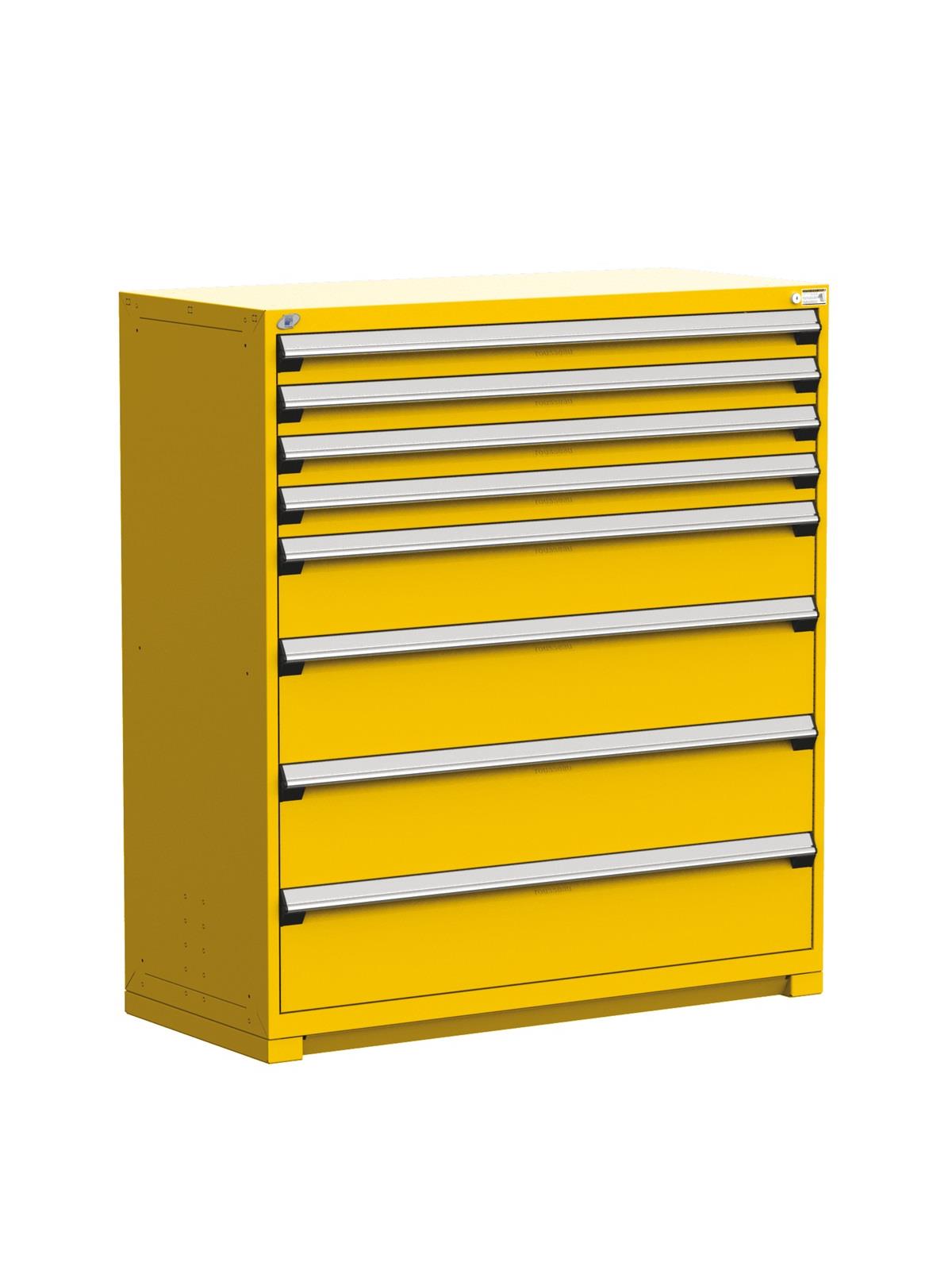 Heavy-Duty Stationary Cabinet (With Compartments), 8 Drawers (54"W X 24 ...